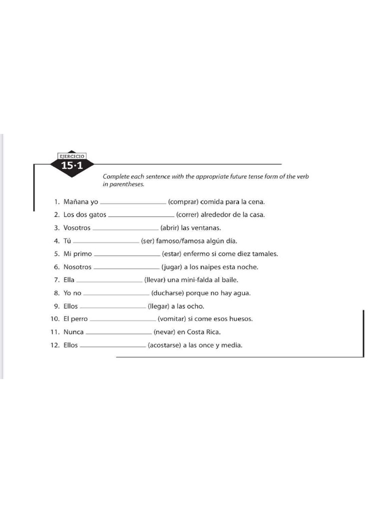 Future Tense Exercise | PDF