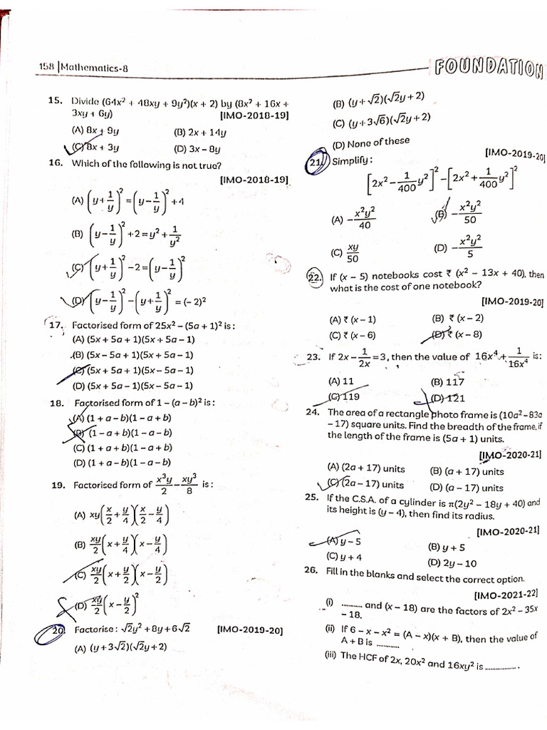 Class 9 Important Answer of Maths | PDF