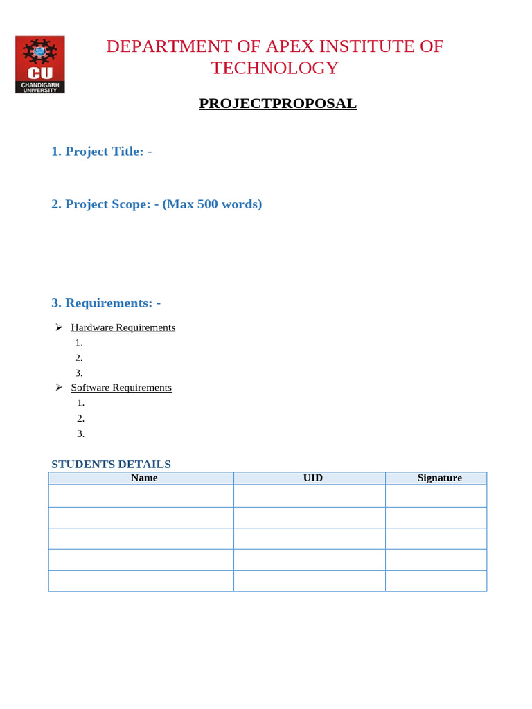 Project Proposal - Format | PDF