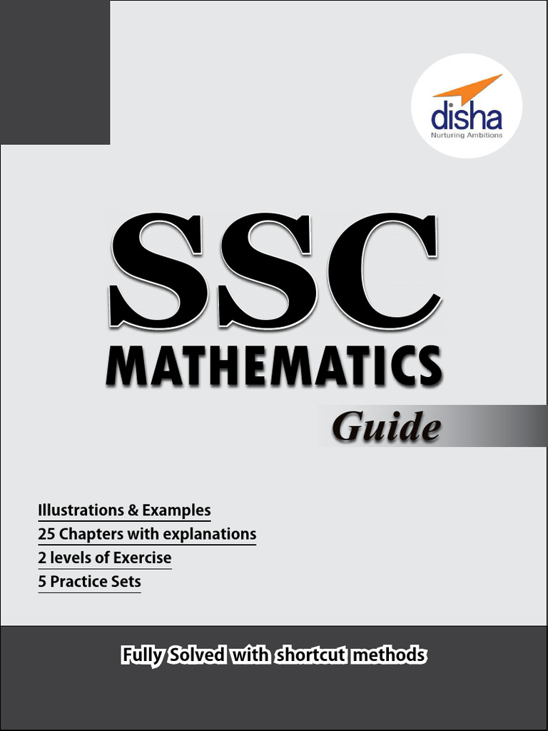 Demo 50 Disha SSC Mathematics Guide 2022 Edition English Medium | PDF ...