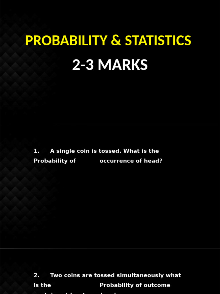 Probability & Statistics | PDF | Odds | Probability