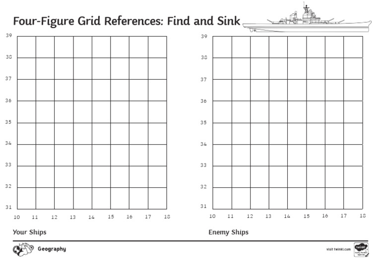 four_figure_grid_references_find_and_sink_activity_sheet | PDF