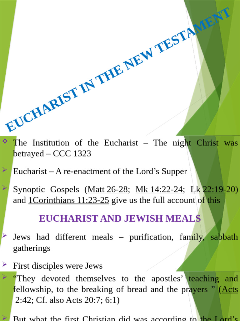 Jewish Feasts | PDF | Eucharist | Last Supper