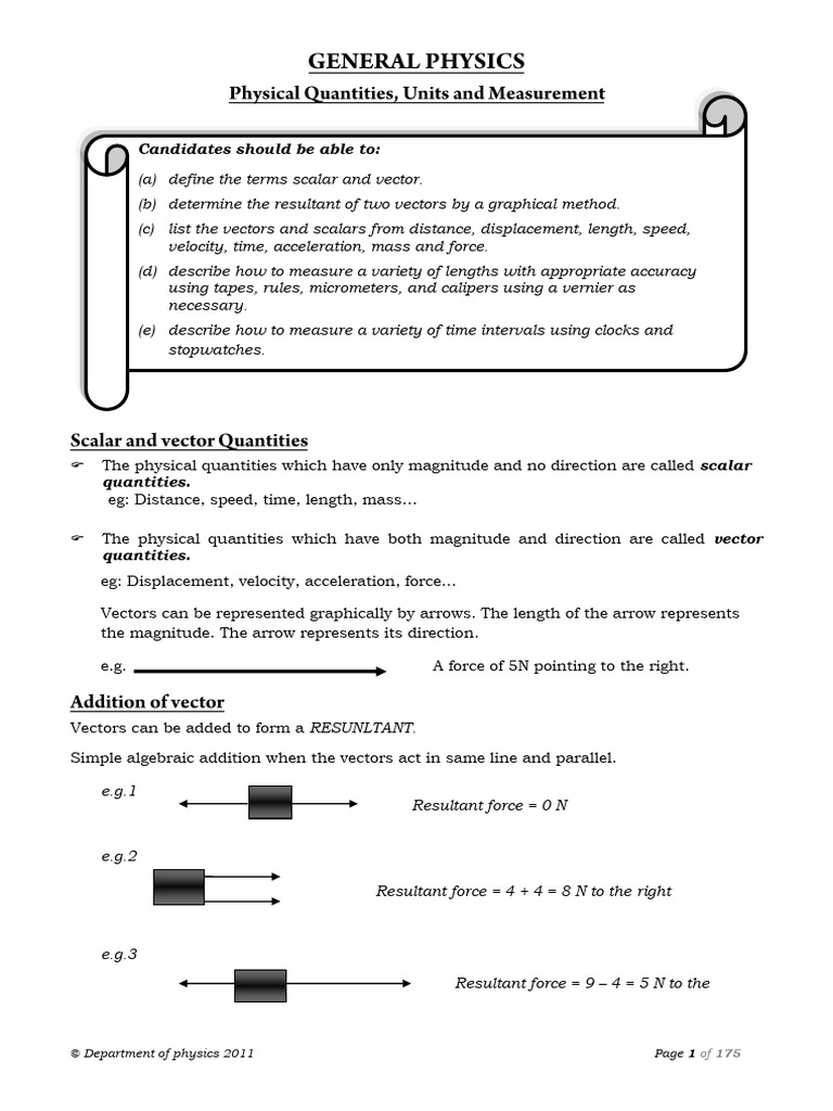 Phy Revision Guid Final (1) | PDF | Pressure | Force