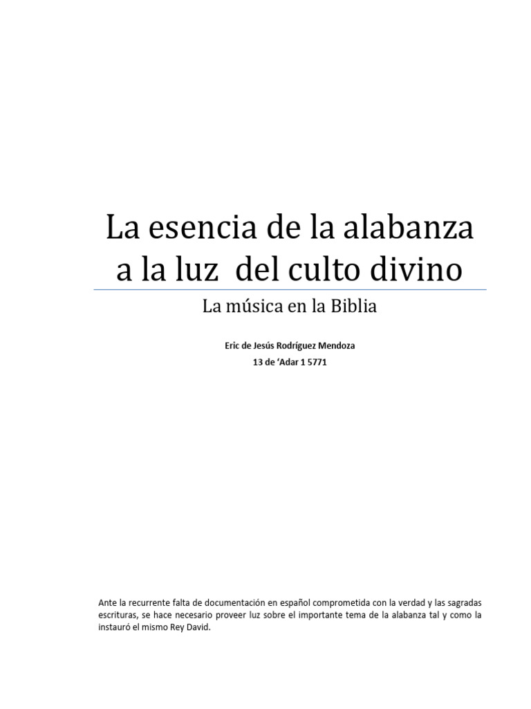 Instrumentos de Alabanza en la Biblia | PDF | Salmos | Instrumentos ...