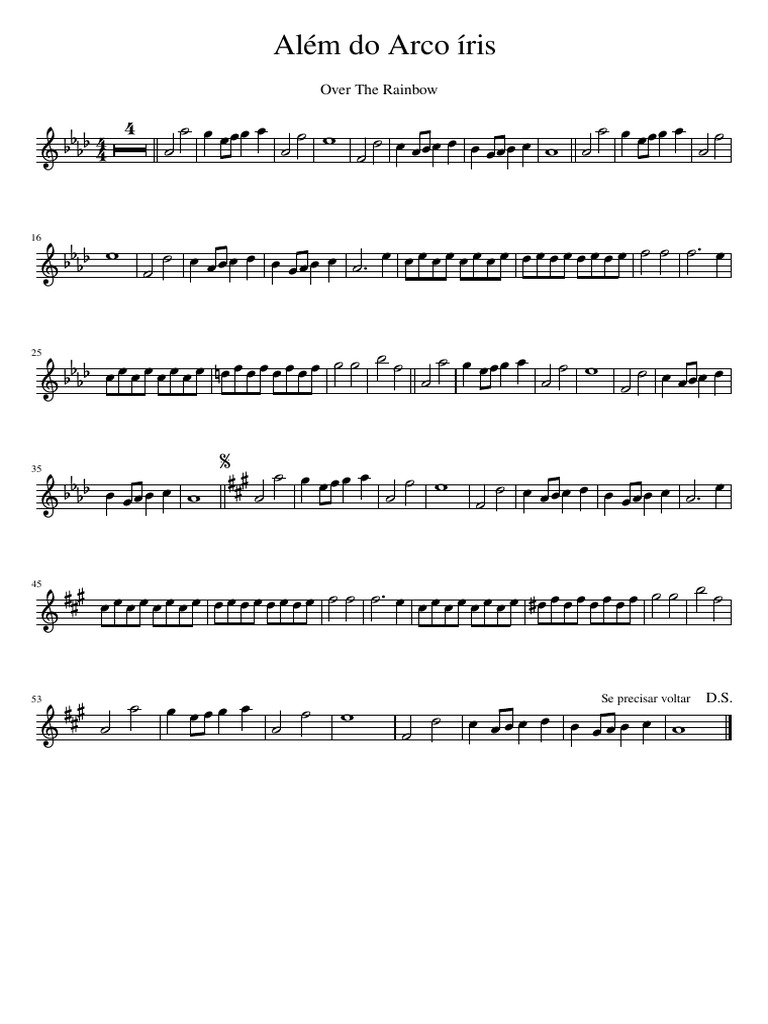 Além Do Arco Íris - Violino Solo | PDF