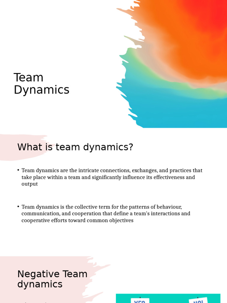 Team Dynamics Presentation Final | PDF | Behavioural Sciences ...
