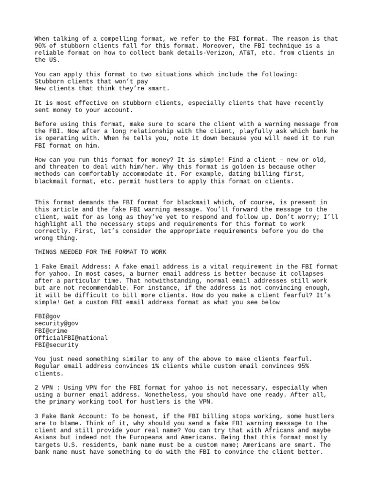 FBI format | PDF