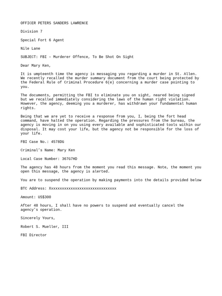 FBI Waring Message 2 | PDF