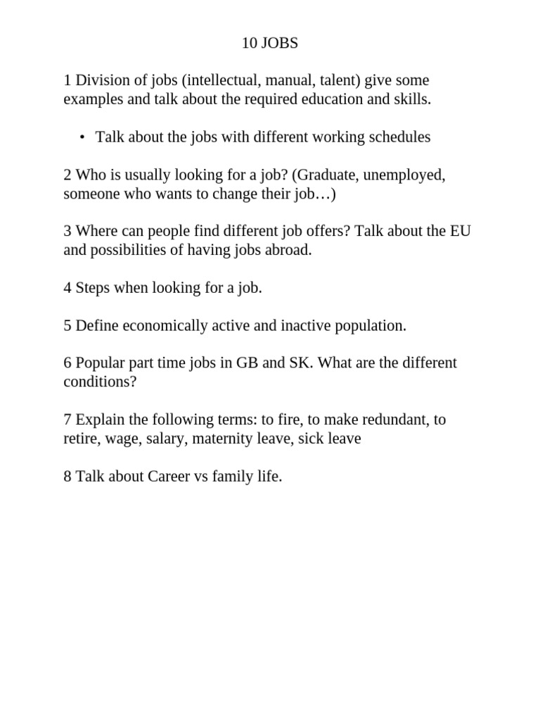 10 Jobs | PDF