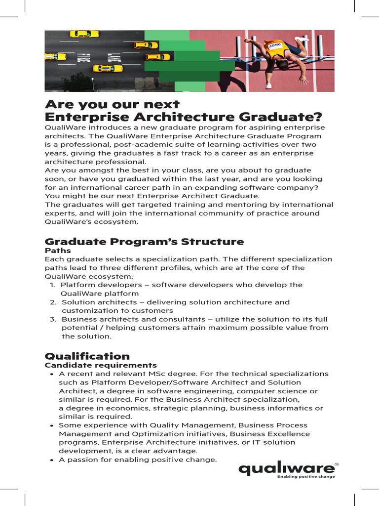 QualiWare Enterprise Architecture Graduate Program Briefing M65 - 2 | PDF | Architect ...