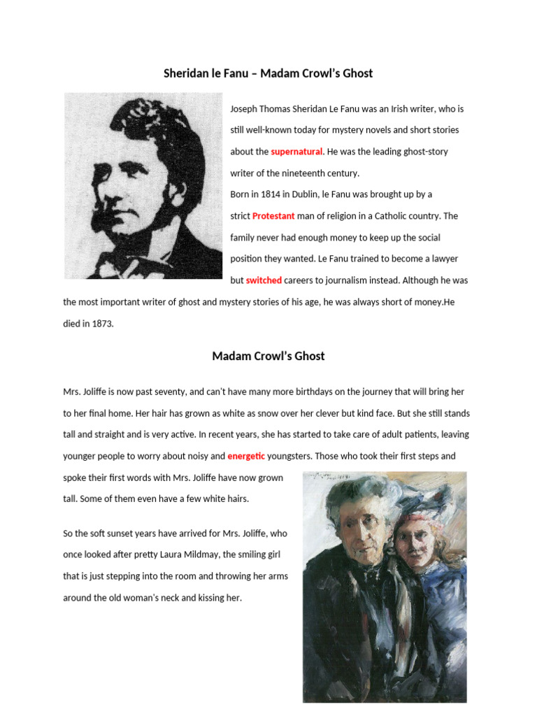 Madam Crowl's Ghost: A Tale of Mystery | PDF | Sheridan Le Fanu