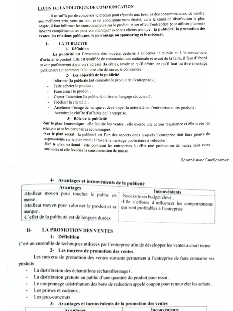 Leçon 14 La Politique de Communication | PDF