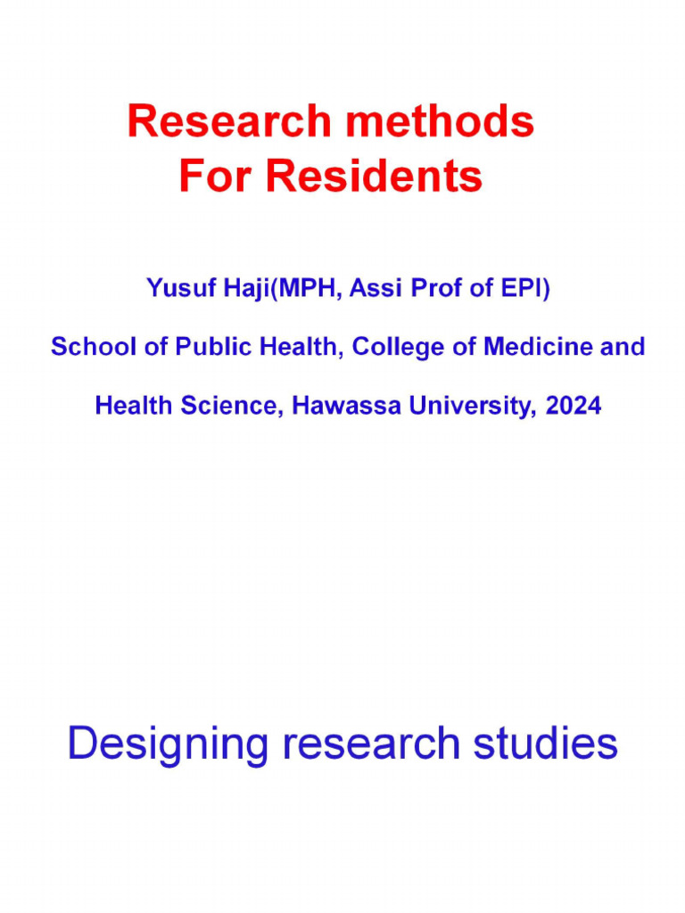2.study Designs RM Residents 24# | PDF