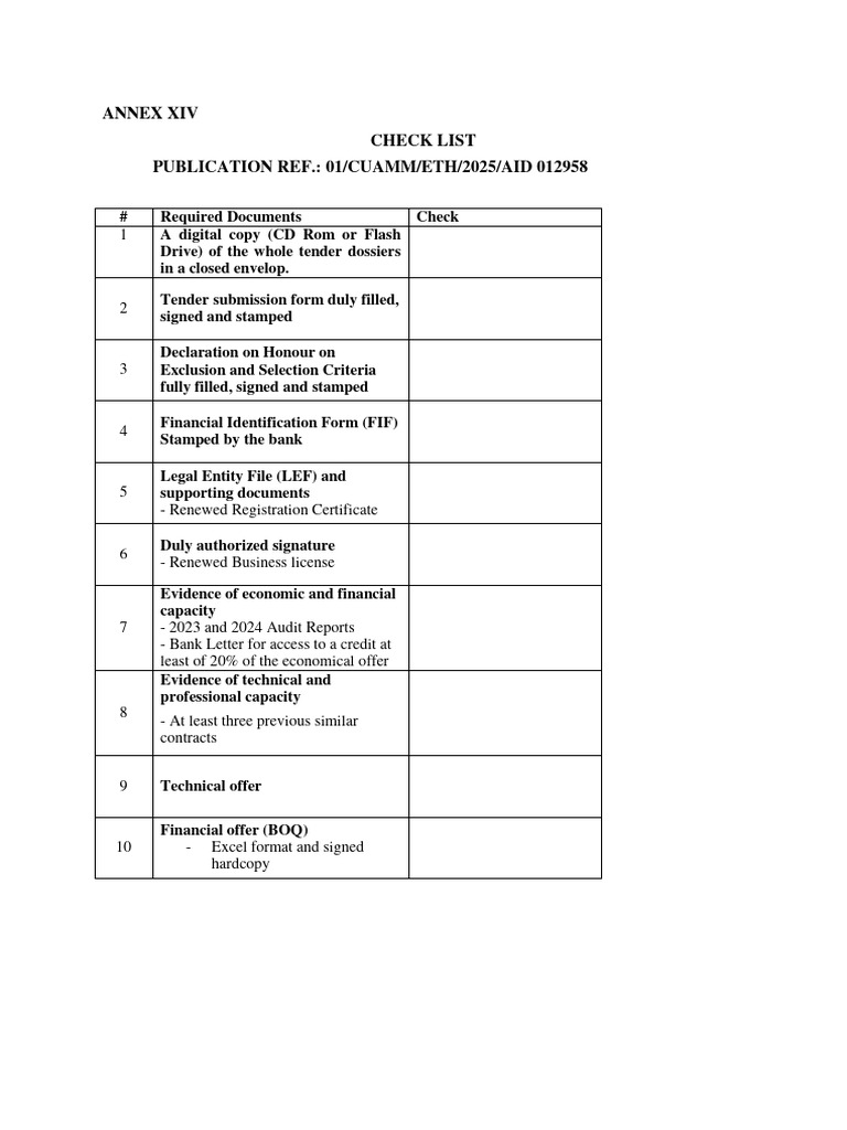 ANNEX-XIV-Check-List-1 | PDF