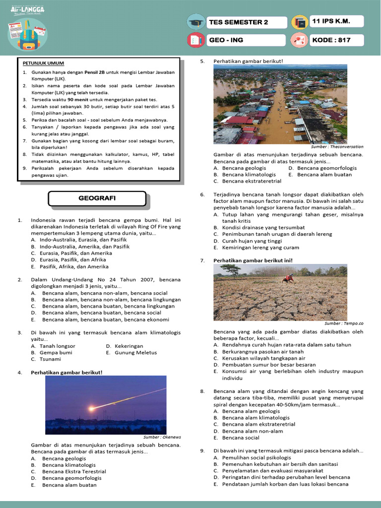 TS 2 - GEO-ING - 11 IPS K.Merdeka (2022-2023) | PDF