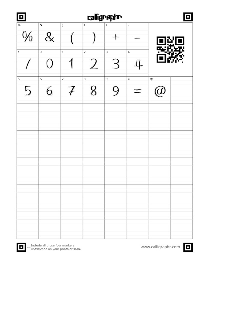 Calligraphr Template | PDF