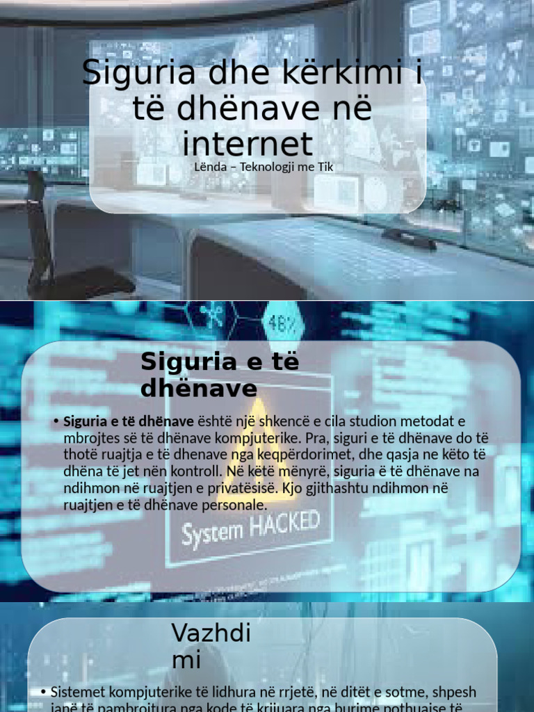 Siguria Dhe Kërkimi I Të Dhënave Në Internet | PDF