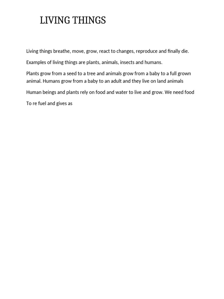 Living Things | PDF