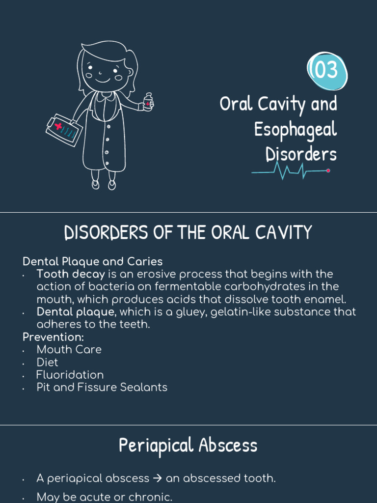 Oral Cavity and Esophageal Disorders Guide | PDF | Esophagus ...