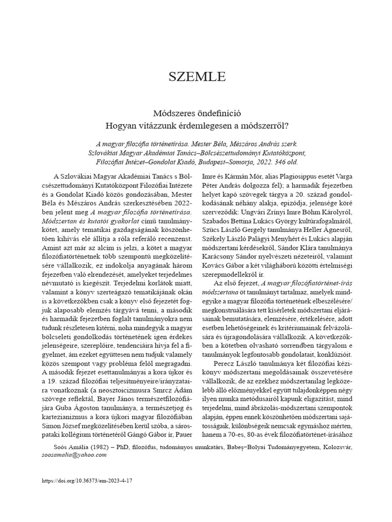 Modszer, Vita | PDF
