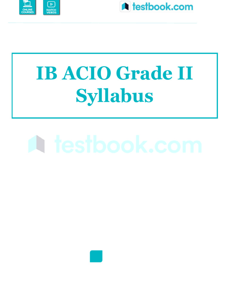 Ib Acio Grade II Syllabus 2 F8d0dad1 | PDF