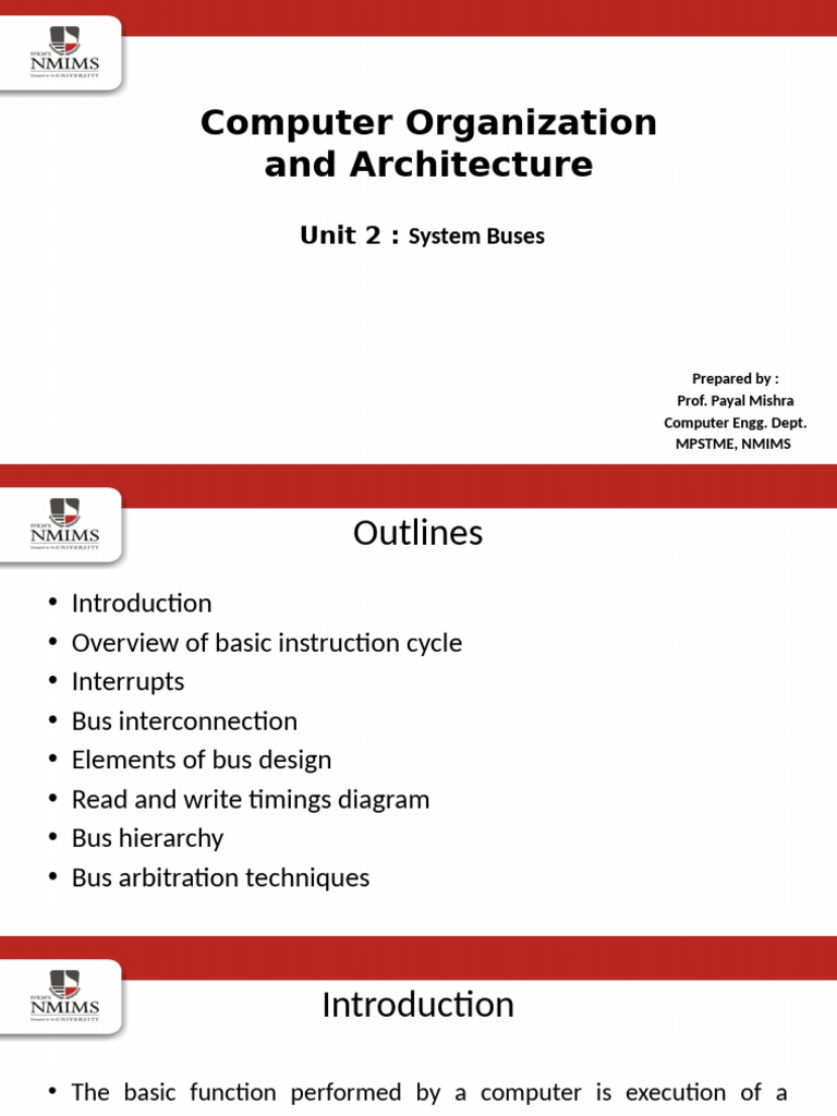 Unit 2 System Buses YsXtzNpeue | PDF | Input/Output | Central Processing Unit
