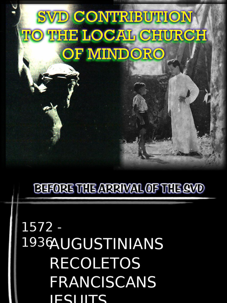 SVD Contribution in Mindoro | PDF | Catholic Church | Christian ...