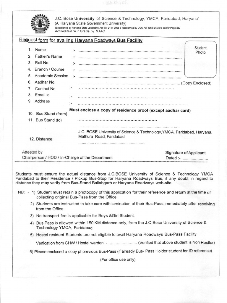 Bus Pass Form Final 2 | PDF | Authentication | Access Control