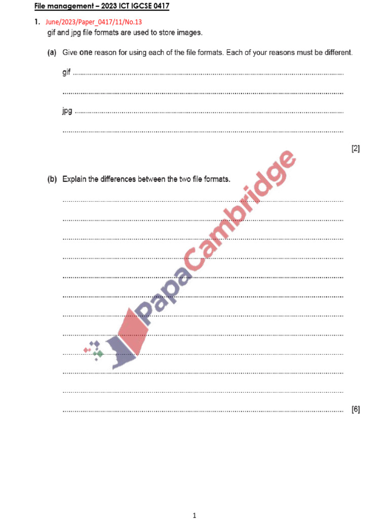 2023 File Management IGCSE ICT 0417 | PDF