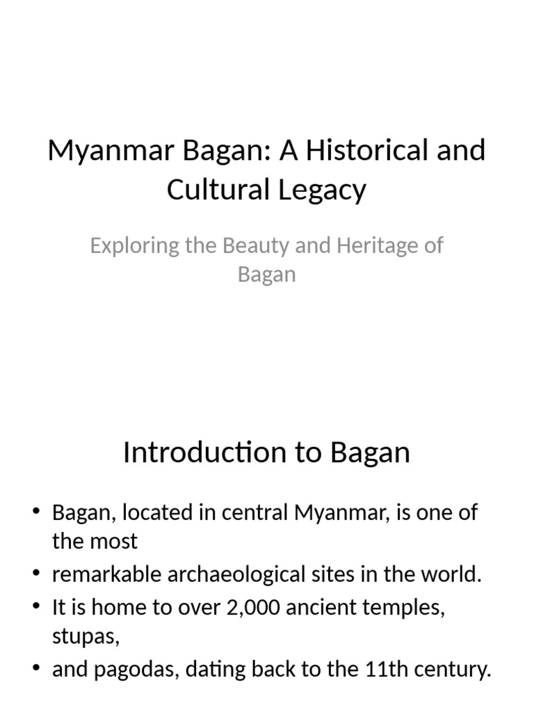 Myanmar Bagan Presentation | PDF