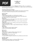 Elaine Li - Carnovale Wonder Part 4 - Jack Comprehension Questions | PDF