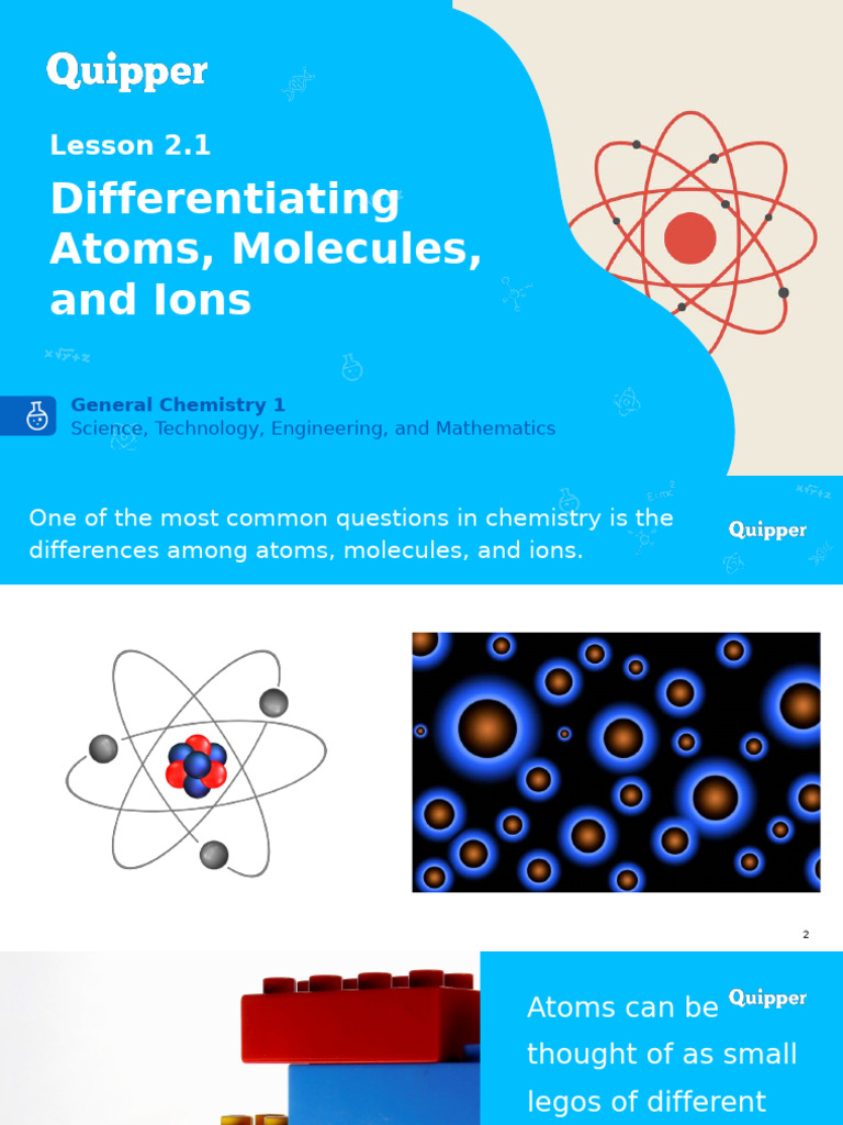 Atoms, Molecules, and Ions Explained | PDF | Ion | Molecules