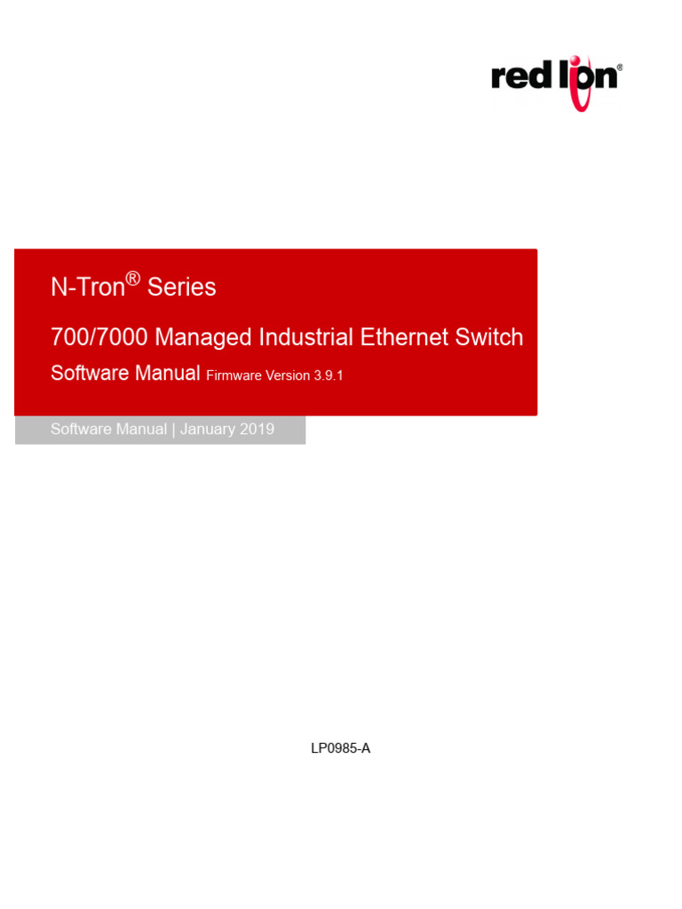 700 - 7000 Managed Industrial Ethernet Switches Software Manual | PDF ...