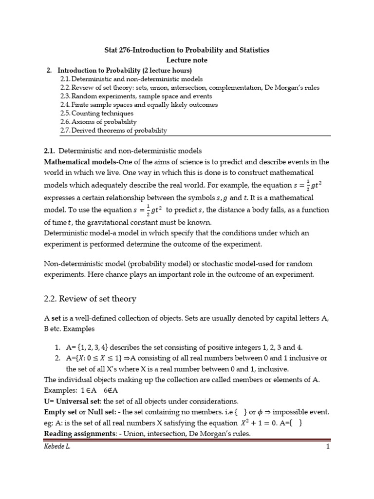 Stat | PDF | Set (Mathematics) | Probability