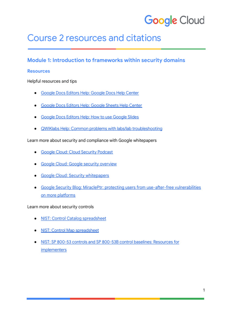 Course 2 Resources and Citations | PDF | Payment Card Industry Data ...