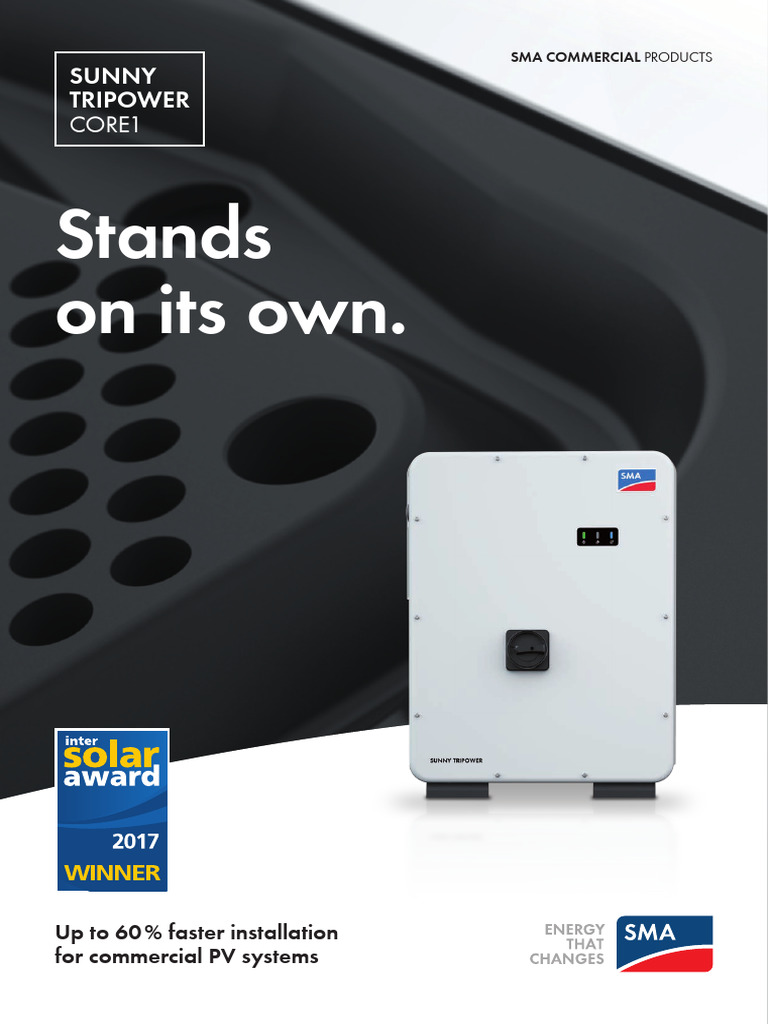 SMA Sunny Tripower CORE1 Brochure | PDF | Photovoltaic System ...