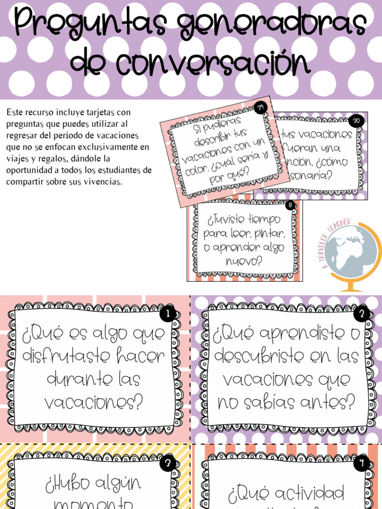 Preguntas Generadoras de Conversacion | PDF