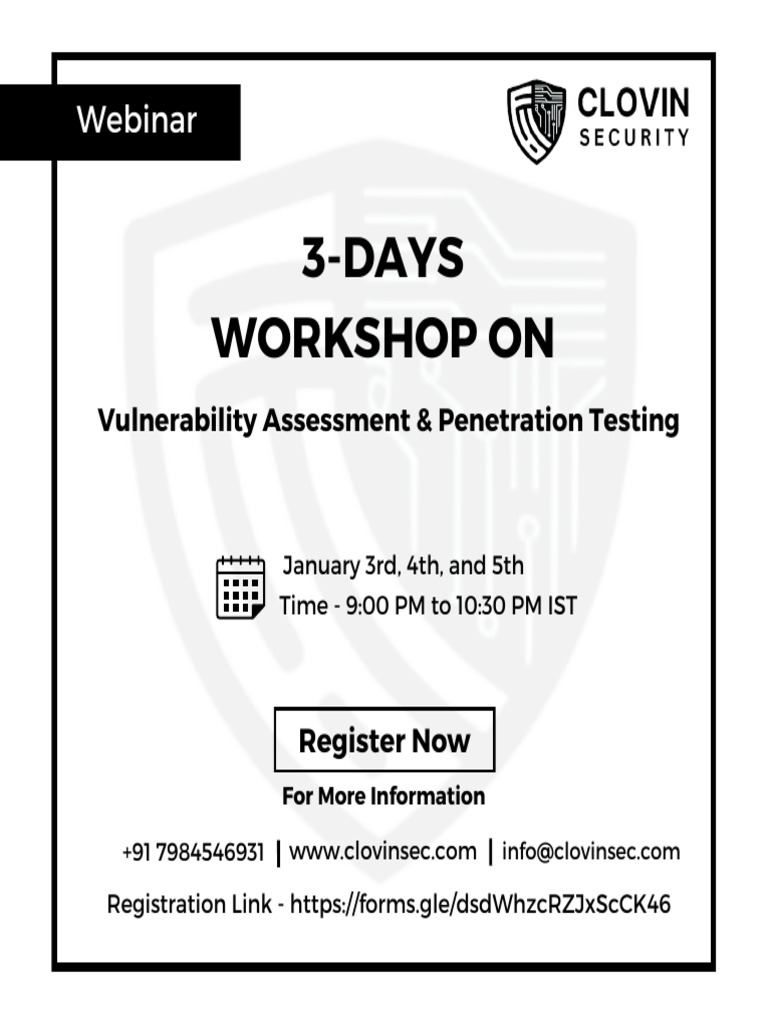 Clovin Security Beginner VAPT Webinar | PDF