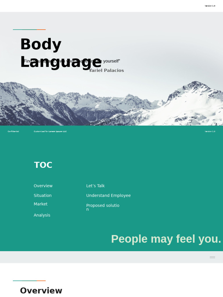 Body Language Presentation | PDF | Body Language | Gesture