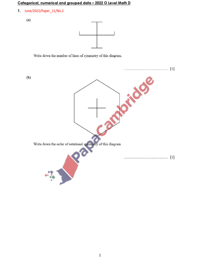 2022 O Level Math D Data Types | PDF