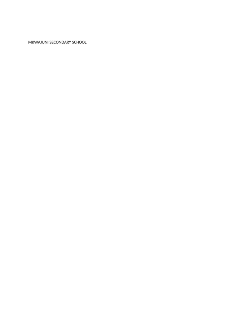 Form 3 Geography Scheme of Work | PDF | Coast | Lake