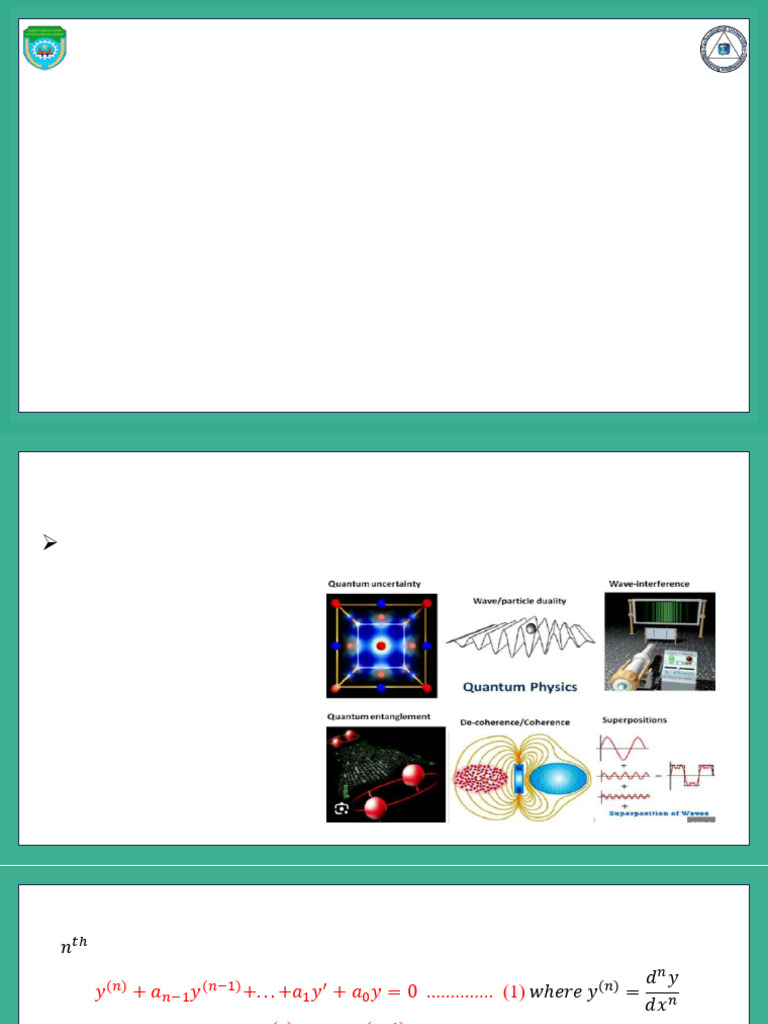 Week 8 - Homogeneous Linear ODEs With Constant Coefficients | PDF | Ordinary Differential ...