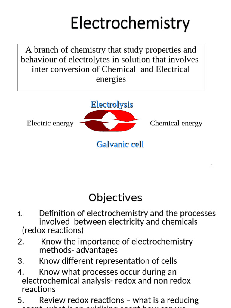 Electrochemistry Introduction | PDF | Electrochemistry | Redox