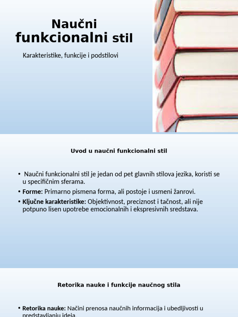 Naučni Funkcionalni Stil | PDF