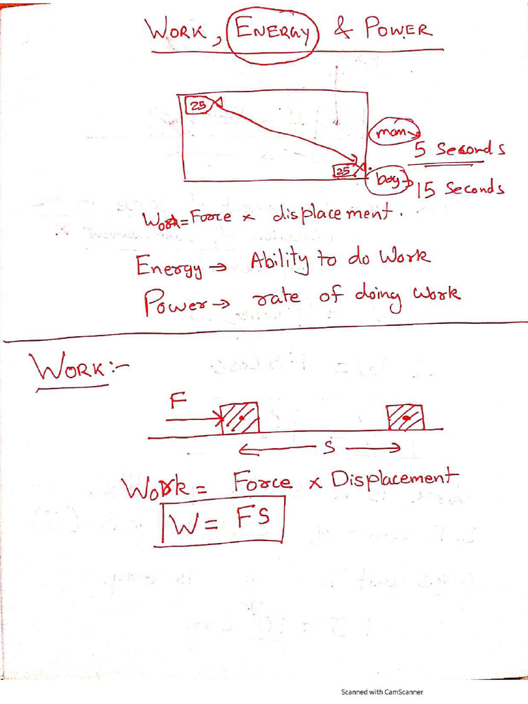 Work Energy and Power Compressed | PDF