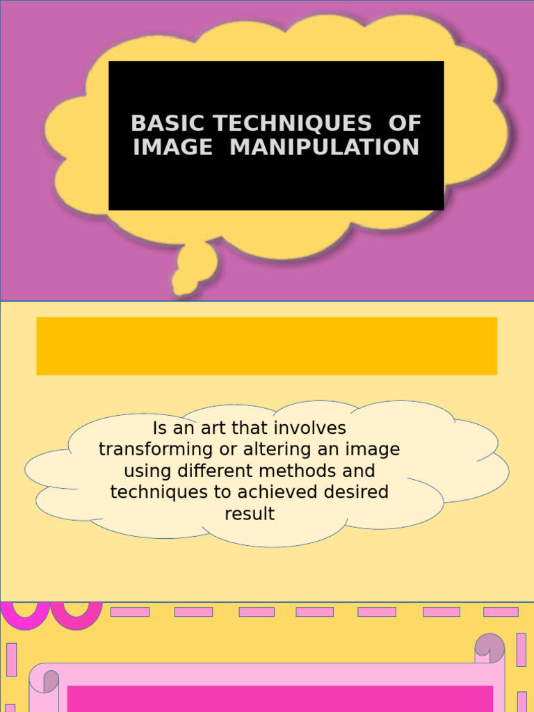 Image Manipulation Techniques Guide | PDF | Image Editing | Texture Mapping