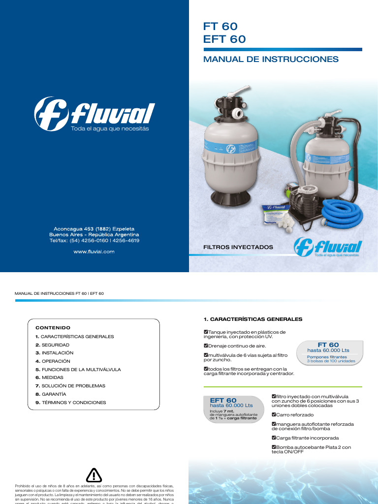 5707 Manual FT60 EFT60 v01 | PDF | Piscina | Bomba