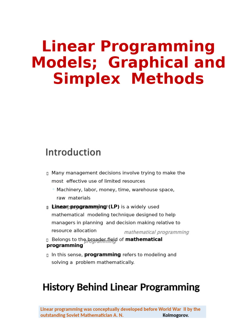 Linear Programming | PDF | Linear Programming | Mathematical Optimization