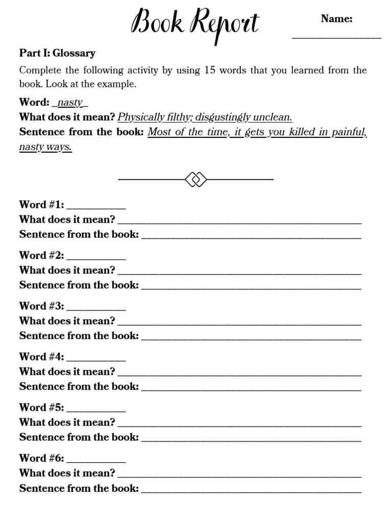 Percy Jackson Book Report Template | PDF | American Adventure Novels ...
